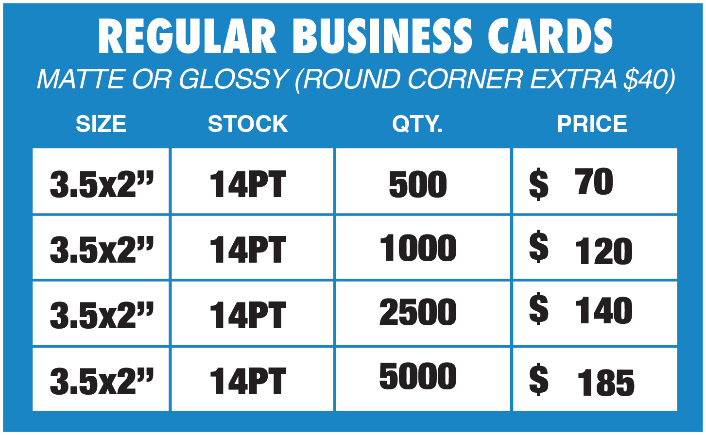 Price-List – Printing Depot NYC