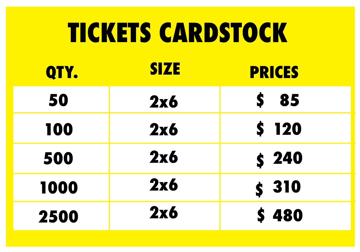 Price-List – Printing Depot NYC